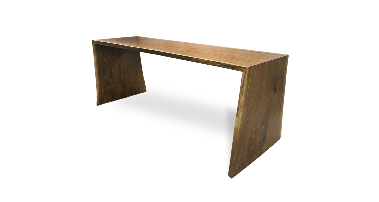 1012 Walnut Live Edge Waterfall Table 108" x 40" – Created Hardwood